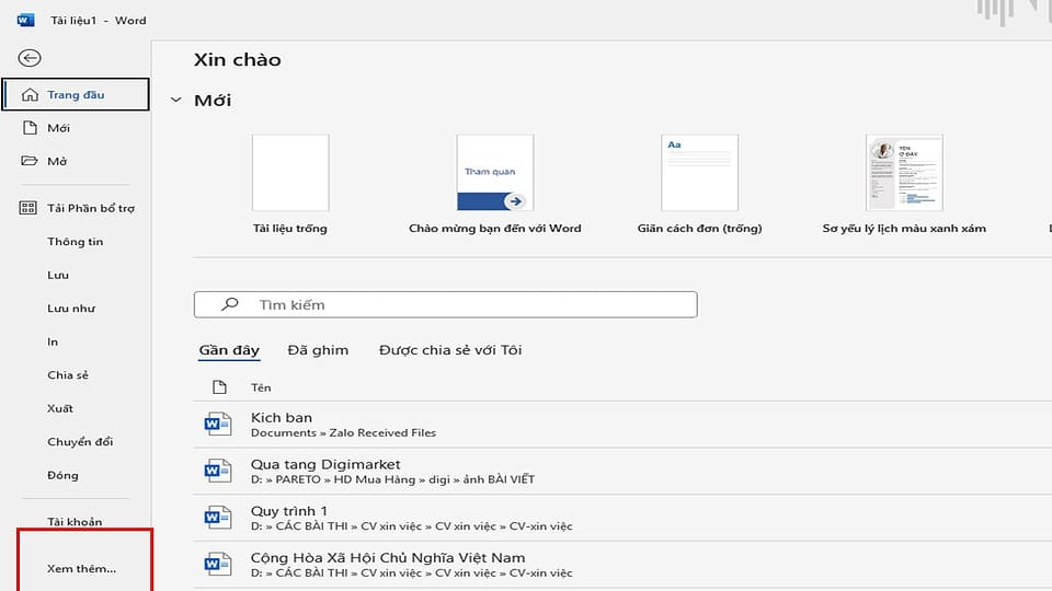 Cách thay đổi ngôn ngữ định dạng của Microsoft Word trong bộ Office 365.